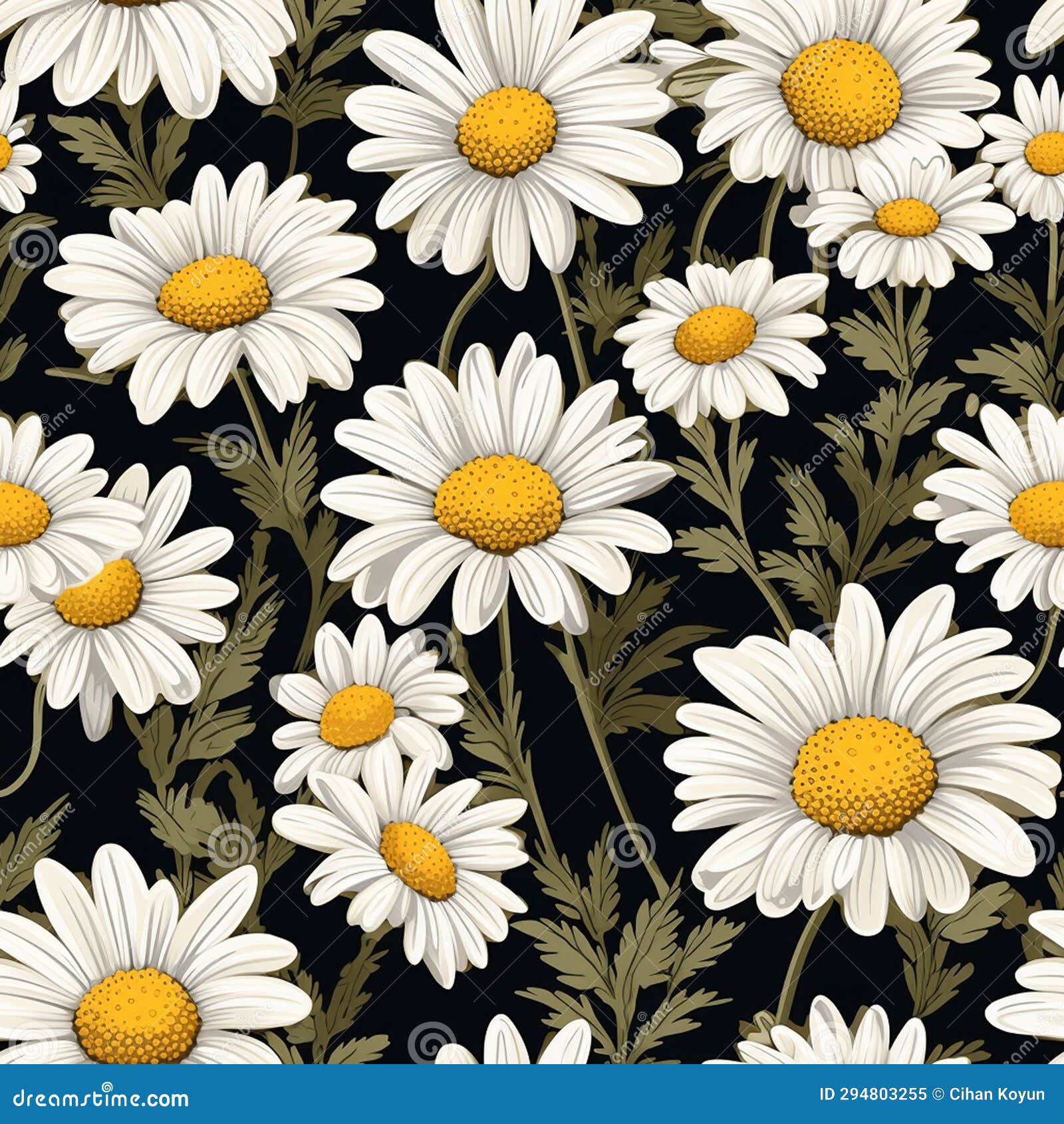 Seamless Daisy Backdrop for Eye-catching Presentation Stock ...