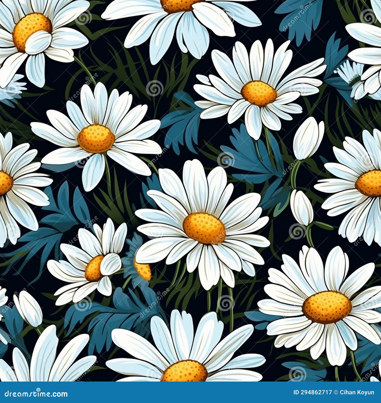 Seamless Daisy Backdrop for Eye-catching Presentation Stock ...