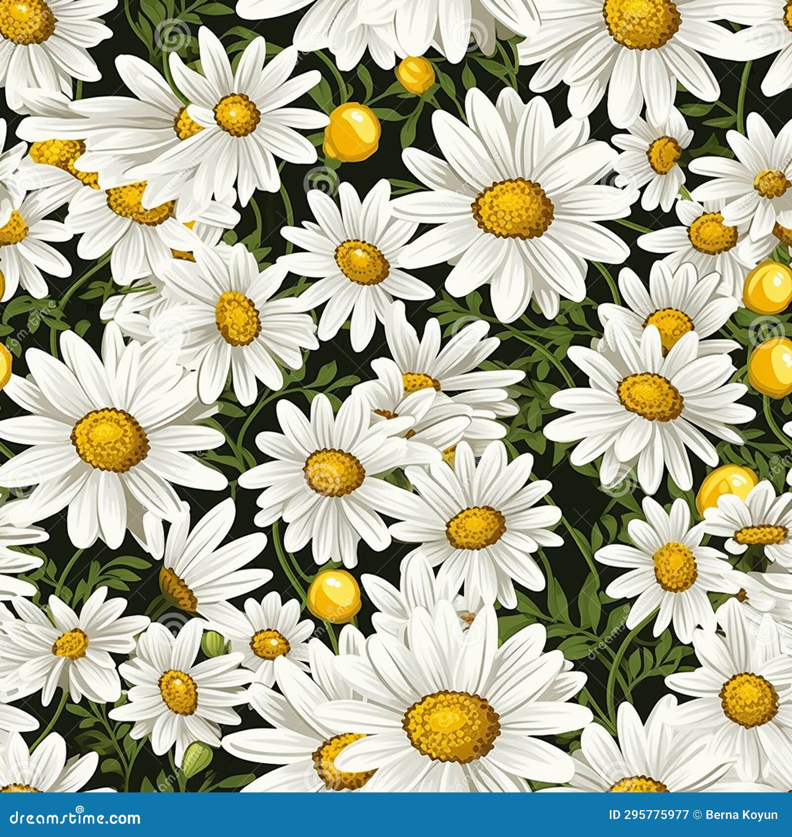 Seamless Daisy Backdrop for Eye-catching Presentation Stock ...