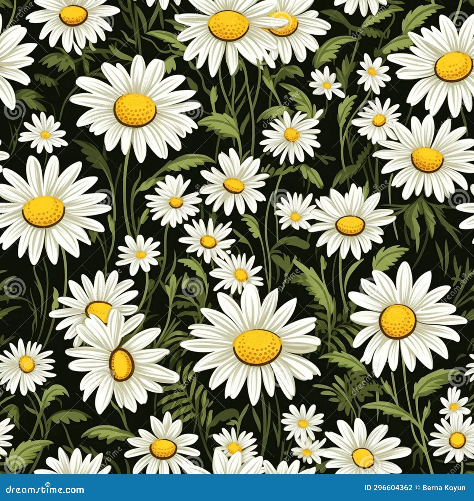 Seamless Daisy Billboard Ad for Large-scale Promotion Stock ...