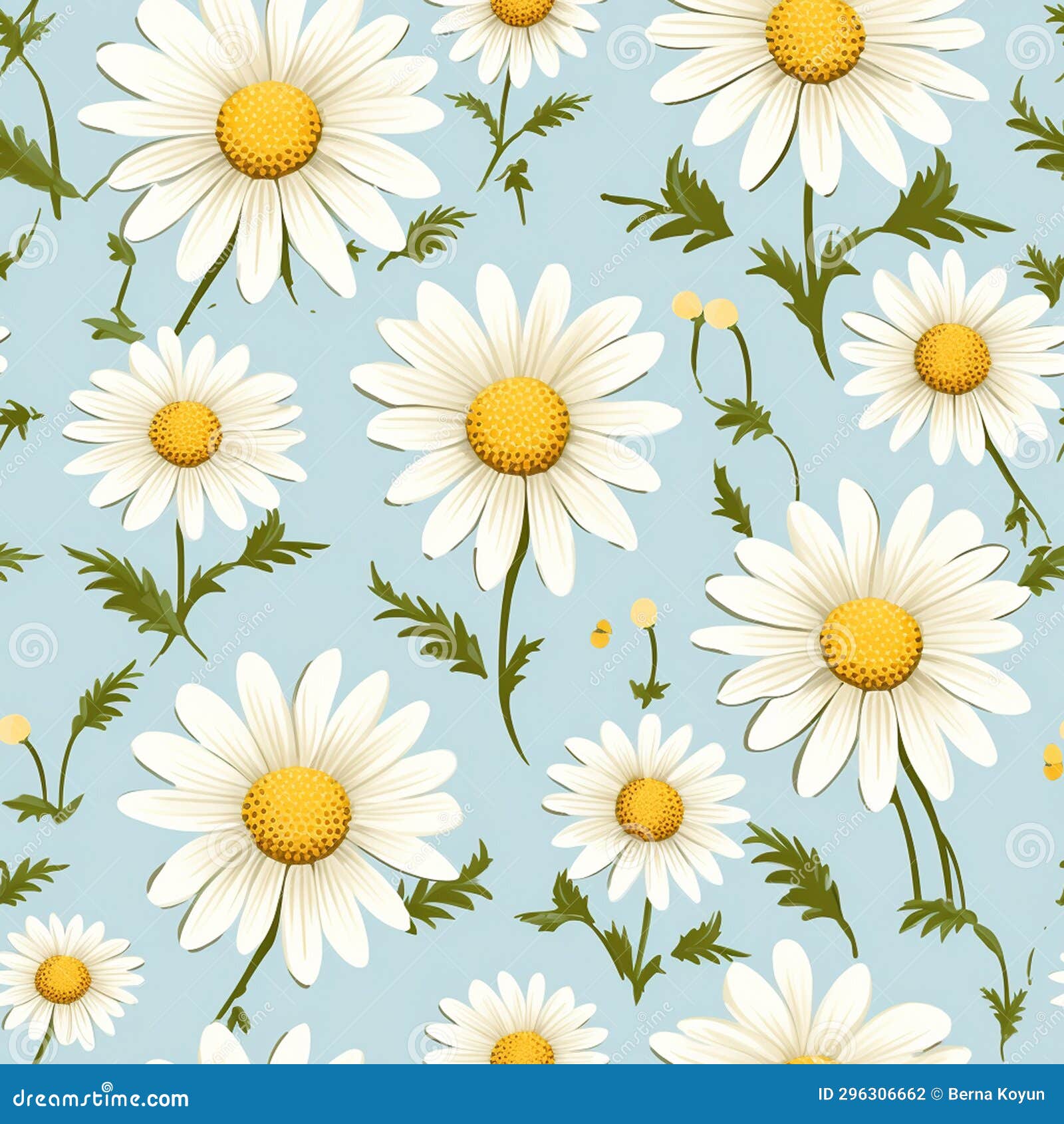 Seamless Daisy Book Cover Design for Elegant Book Stock Illustration ...