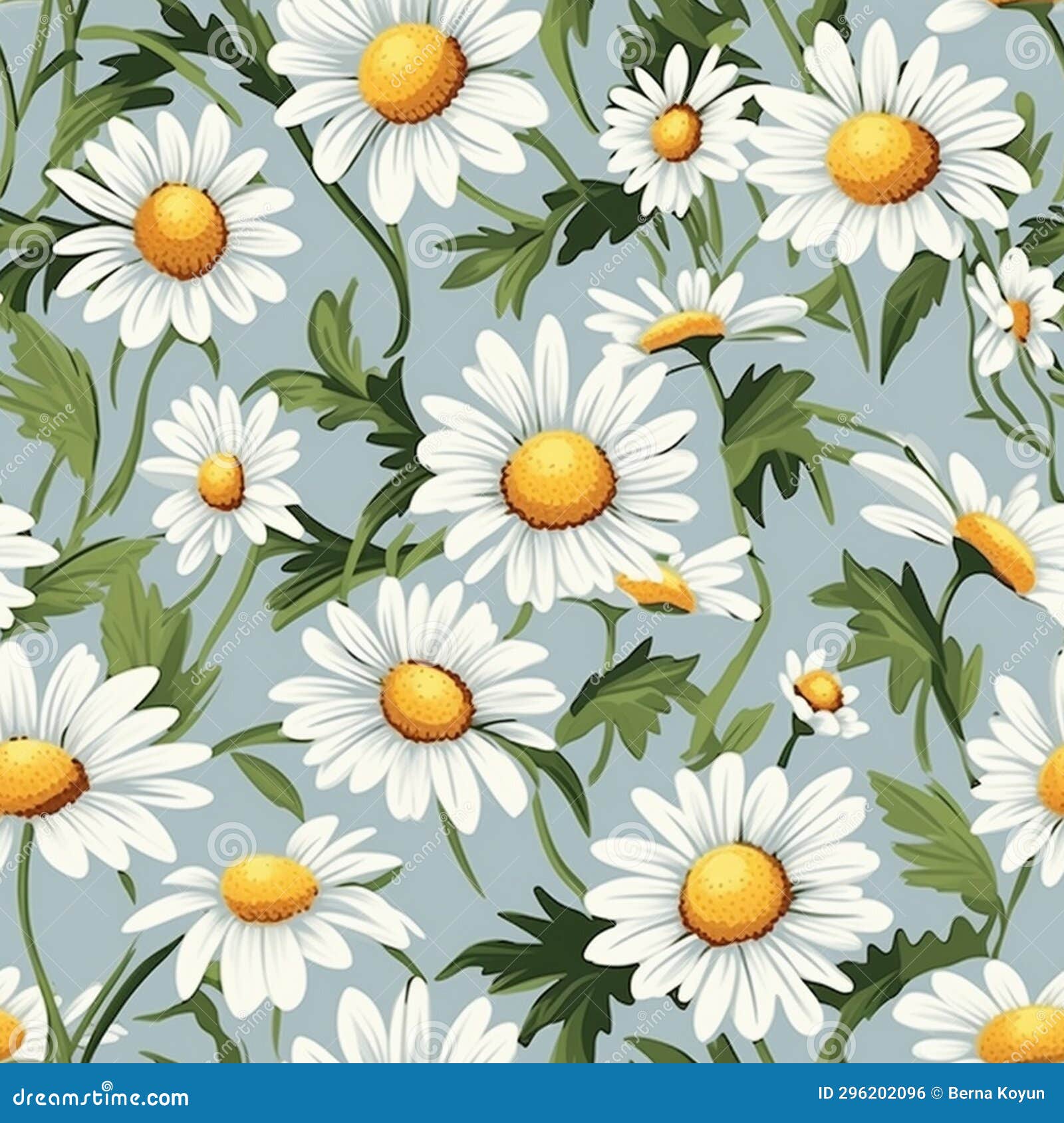 Seamless Daisy Book Cover Design for Elegant Look Stock Illustration ...