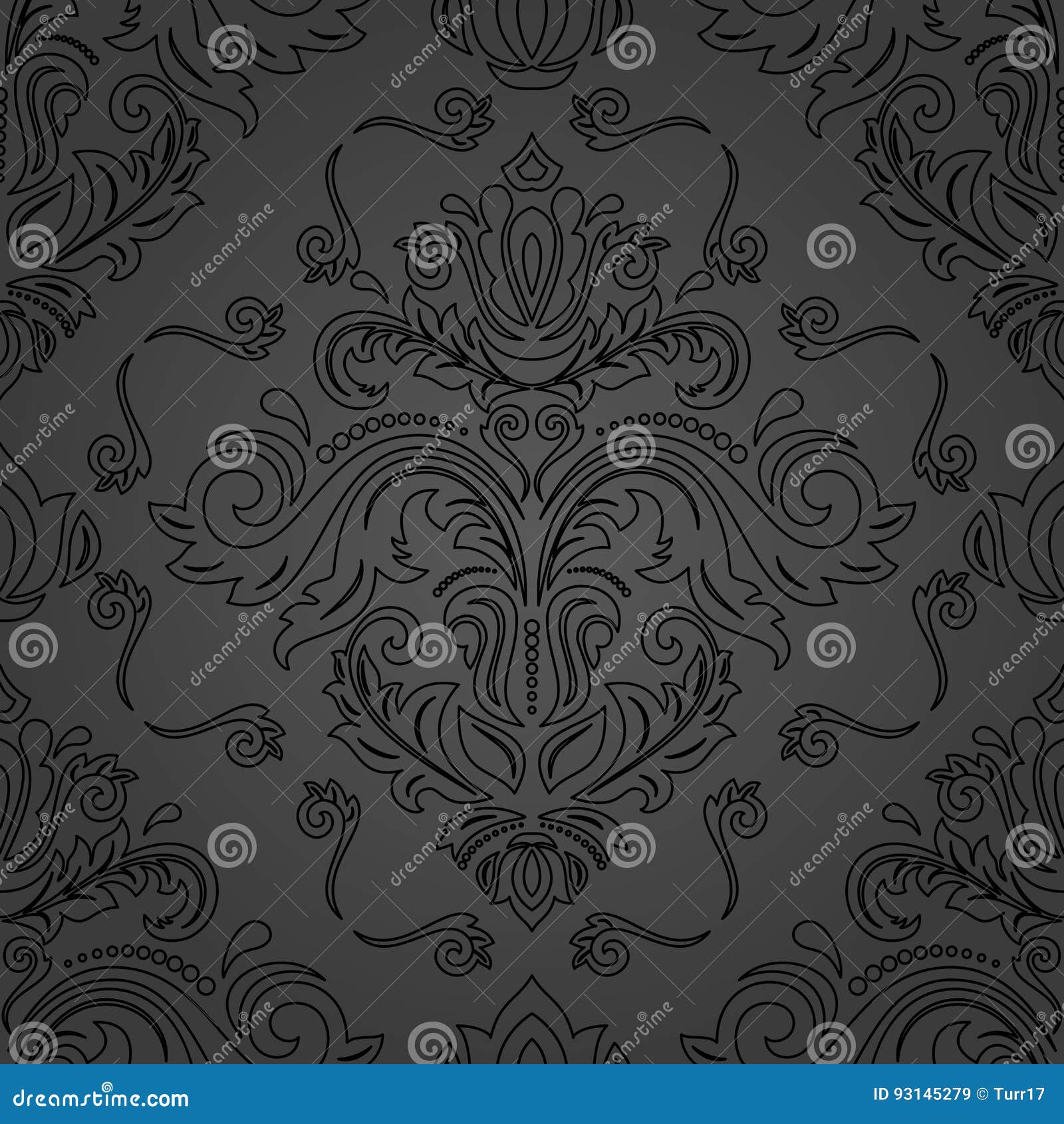 Seamless Damask Background stock illustration. Illustration of ...