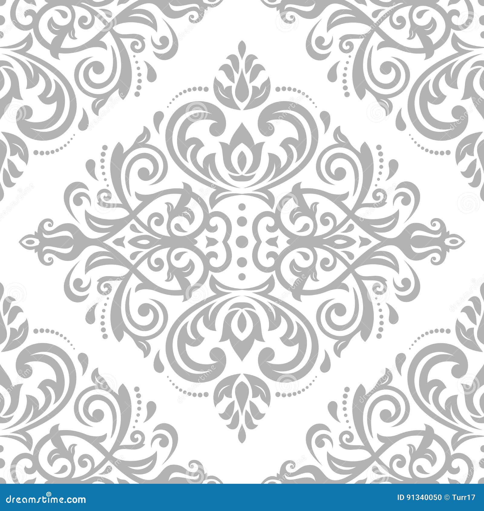Seamless Damask Background stock illustration. Illustration of graphic ...