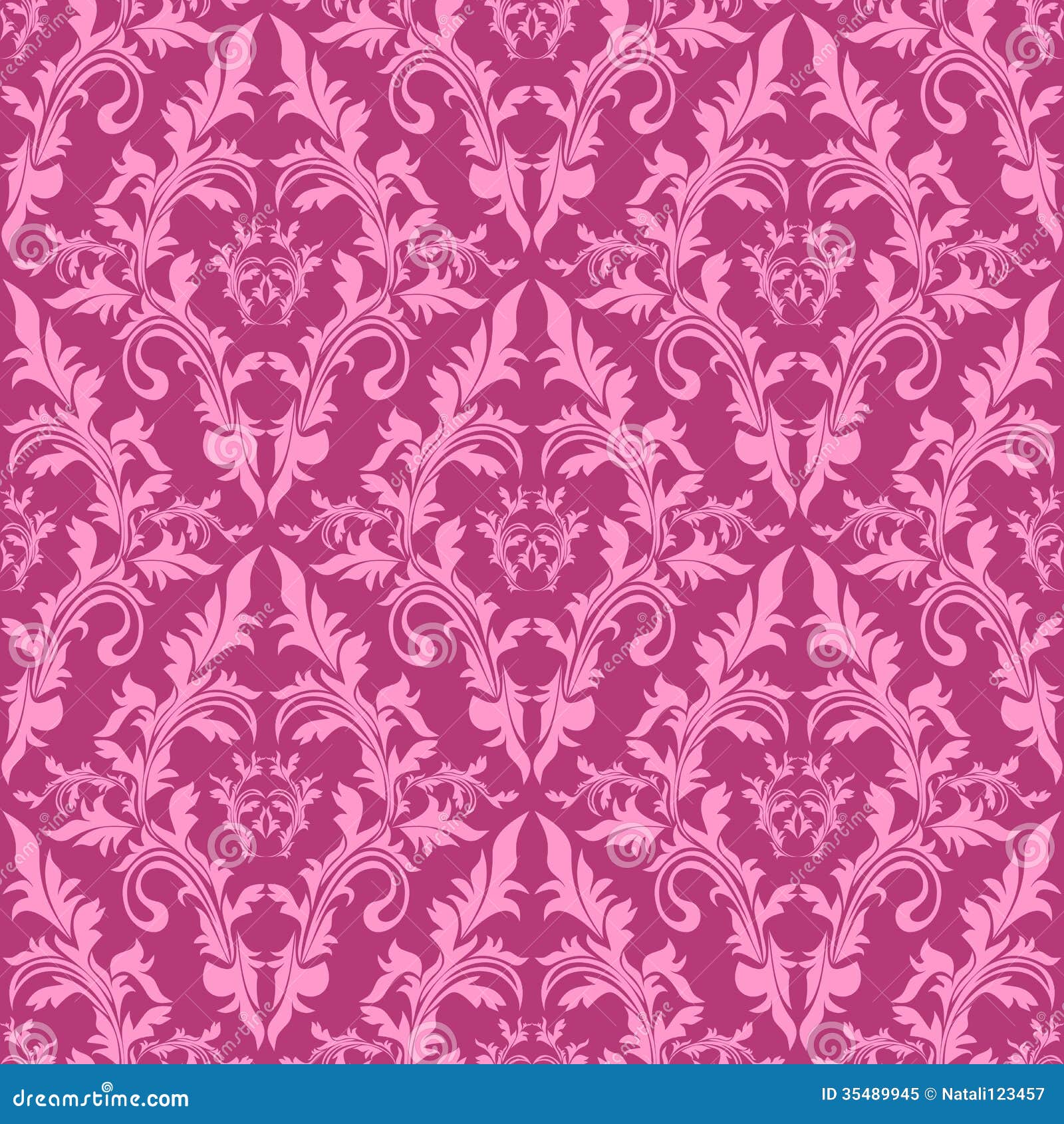 Pink Damask Pattern