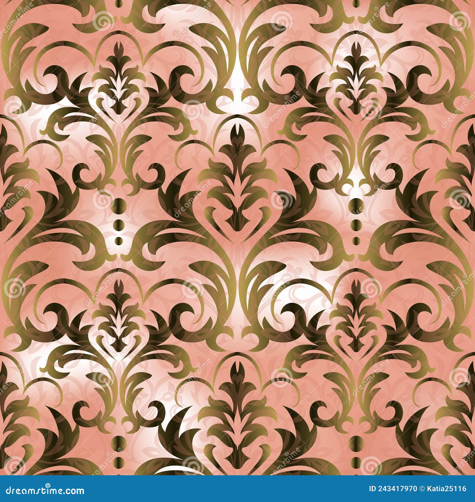 Seamless Damask Pattern for Background or Wallpaper Design. Damask ...