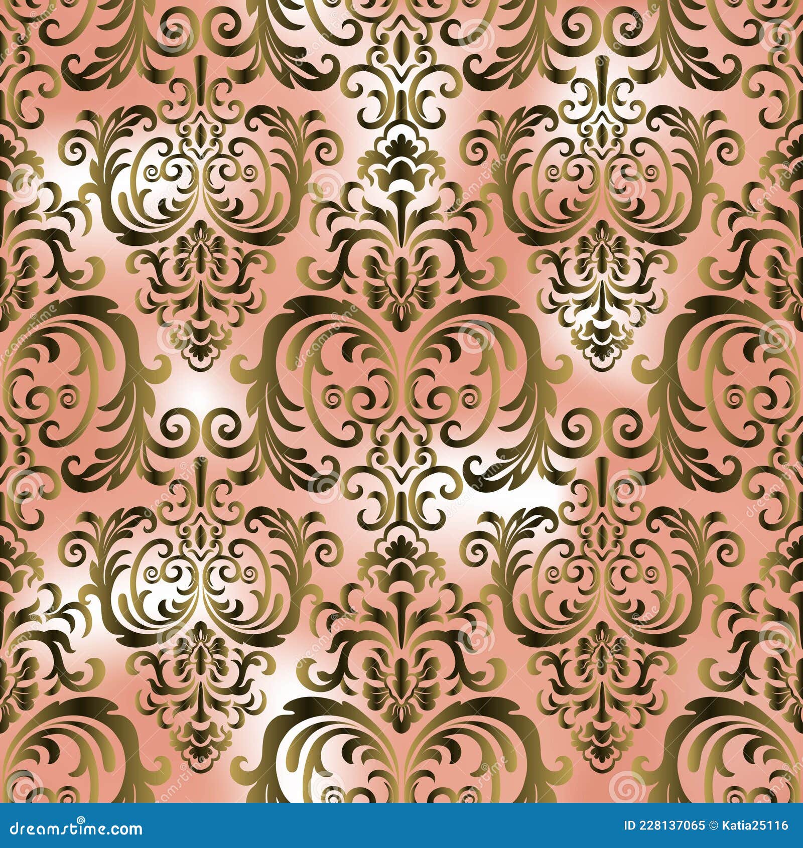 Seamless Damask Pattern for Background or Wallpaper Design. Damask ...