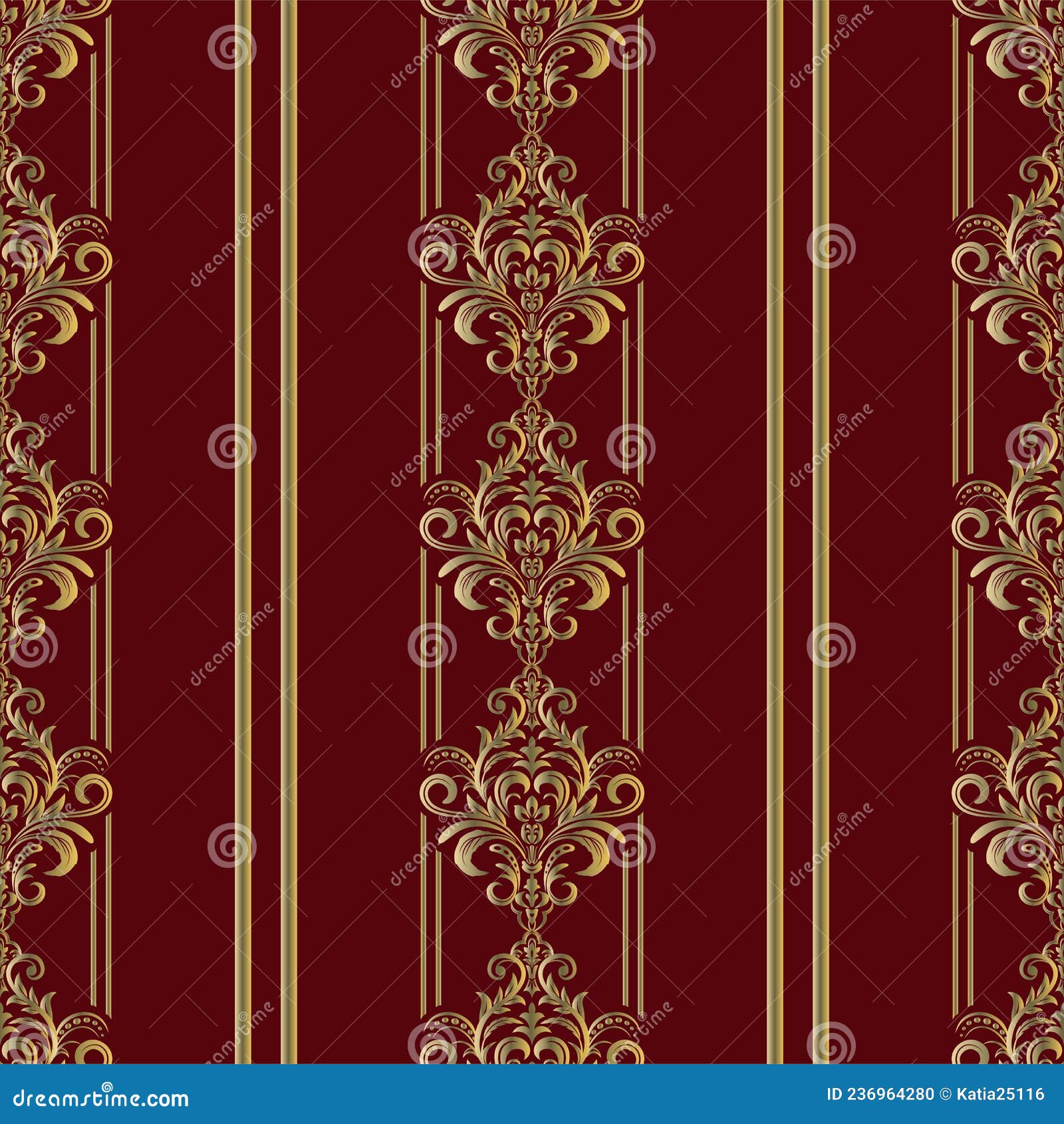 Seamless Damask Pattern for Background or Wallpaper Design. Damask ...