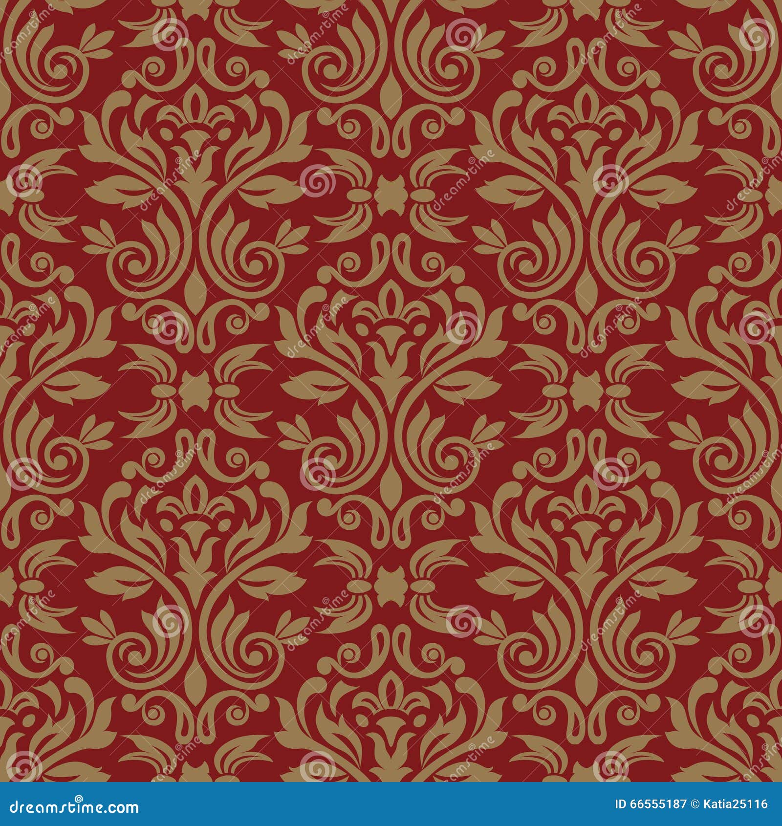 Seamless Damask Pattern for Background or Wallpaper Design Stock Vector ...