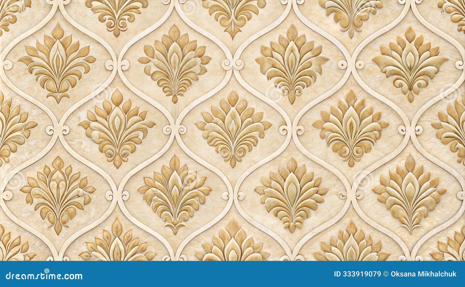 Seamless Damask Pattern.Classic Wall Embossed Wallpaper for Printing on ...