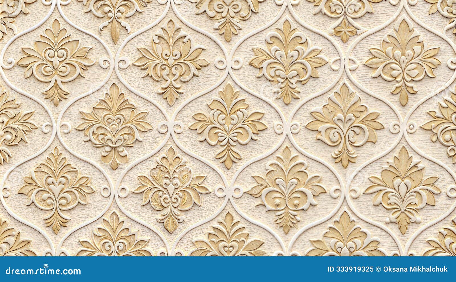 Seamless Damask Pattern.Classic Wall Embossed Wallpaper for Printing on ...