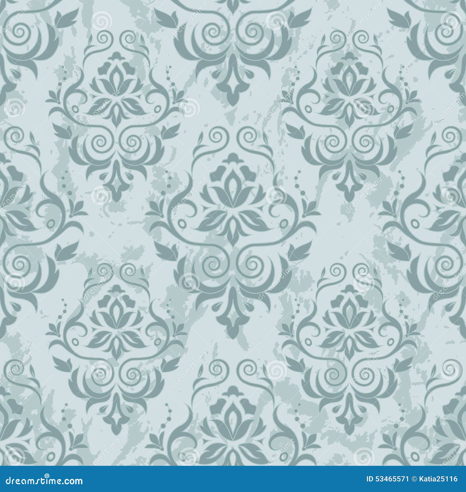 Seamless damask pattern stock vector. Illustration of pattern - 53465571