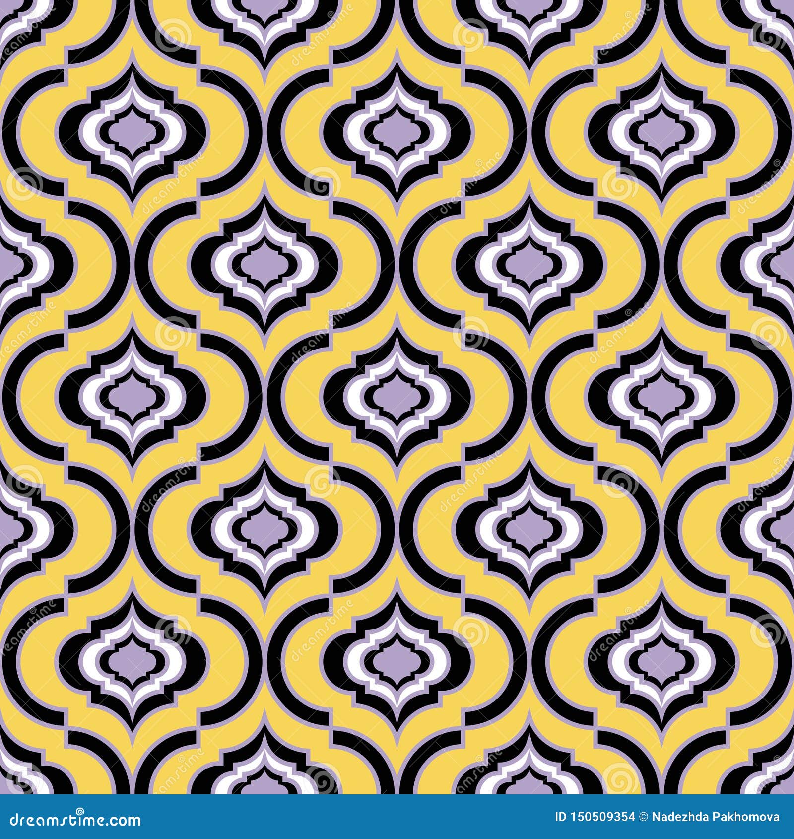 Seamless Damask Pattern, Geometric Trellis Pattern, Multi Color ...