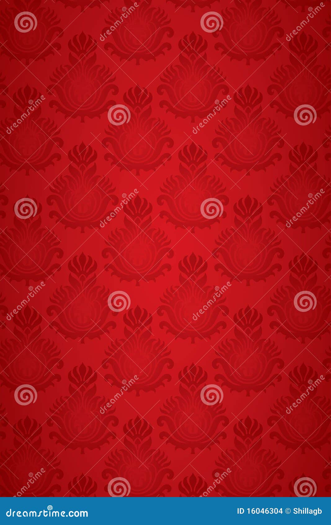 Seamless Damask Pattern Red Stock Vector - Illustration of elegant ...