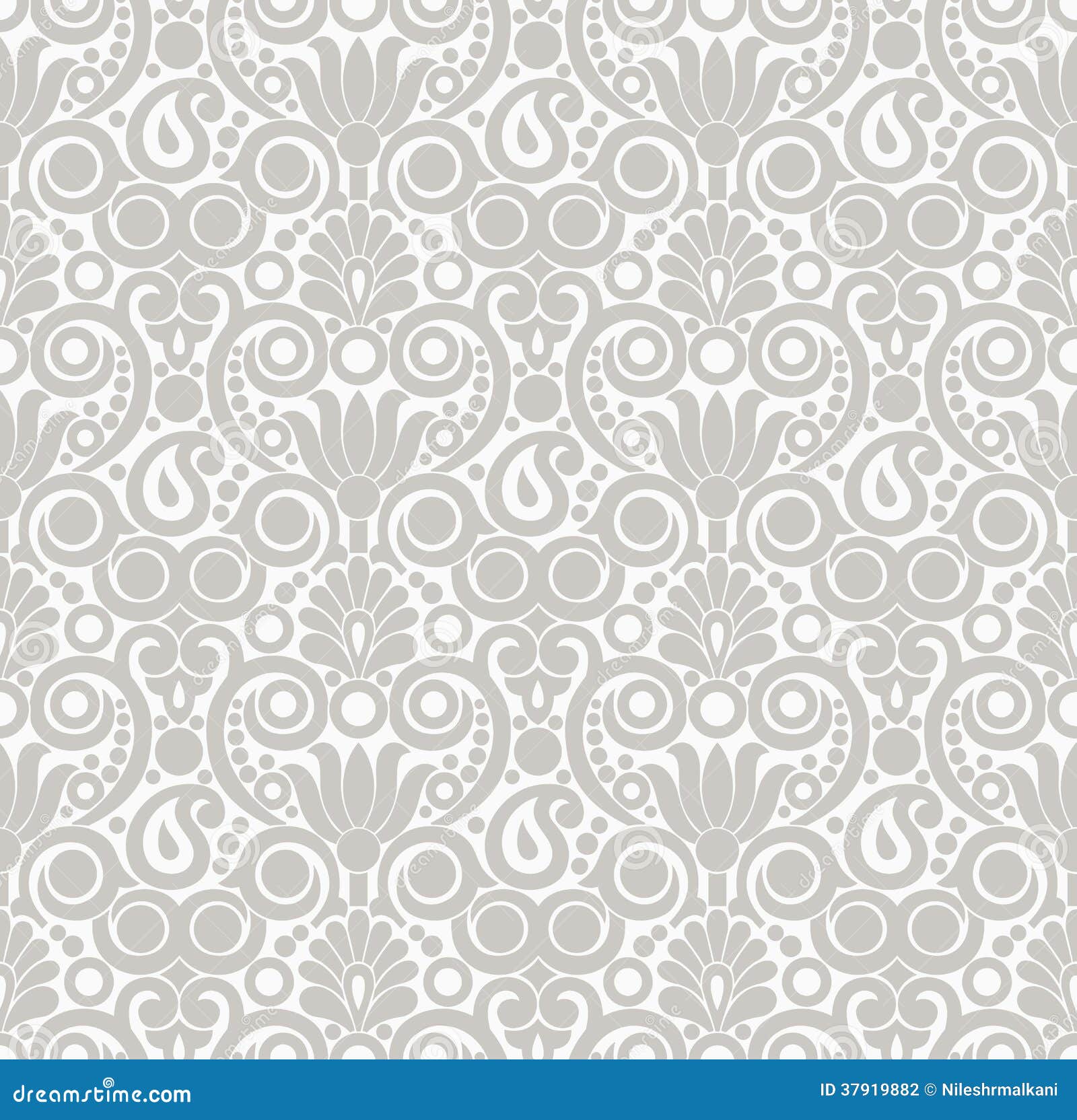 Seamless Damask Wallpaper Design Stock Vector - Illustration of rich ...