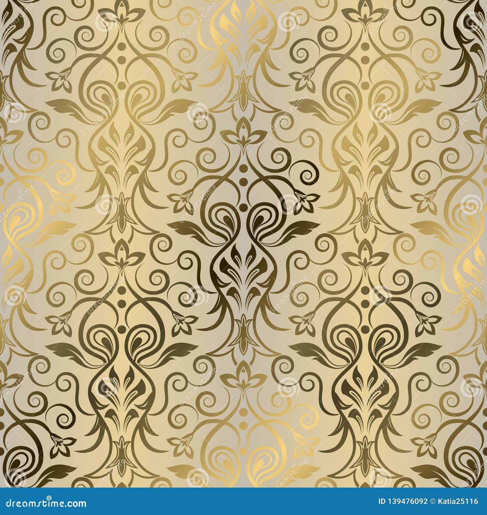 Seamless Damask Wallpaper. Seamless Oriental Pattern. Islam, Turkish ...