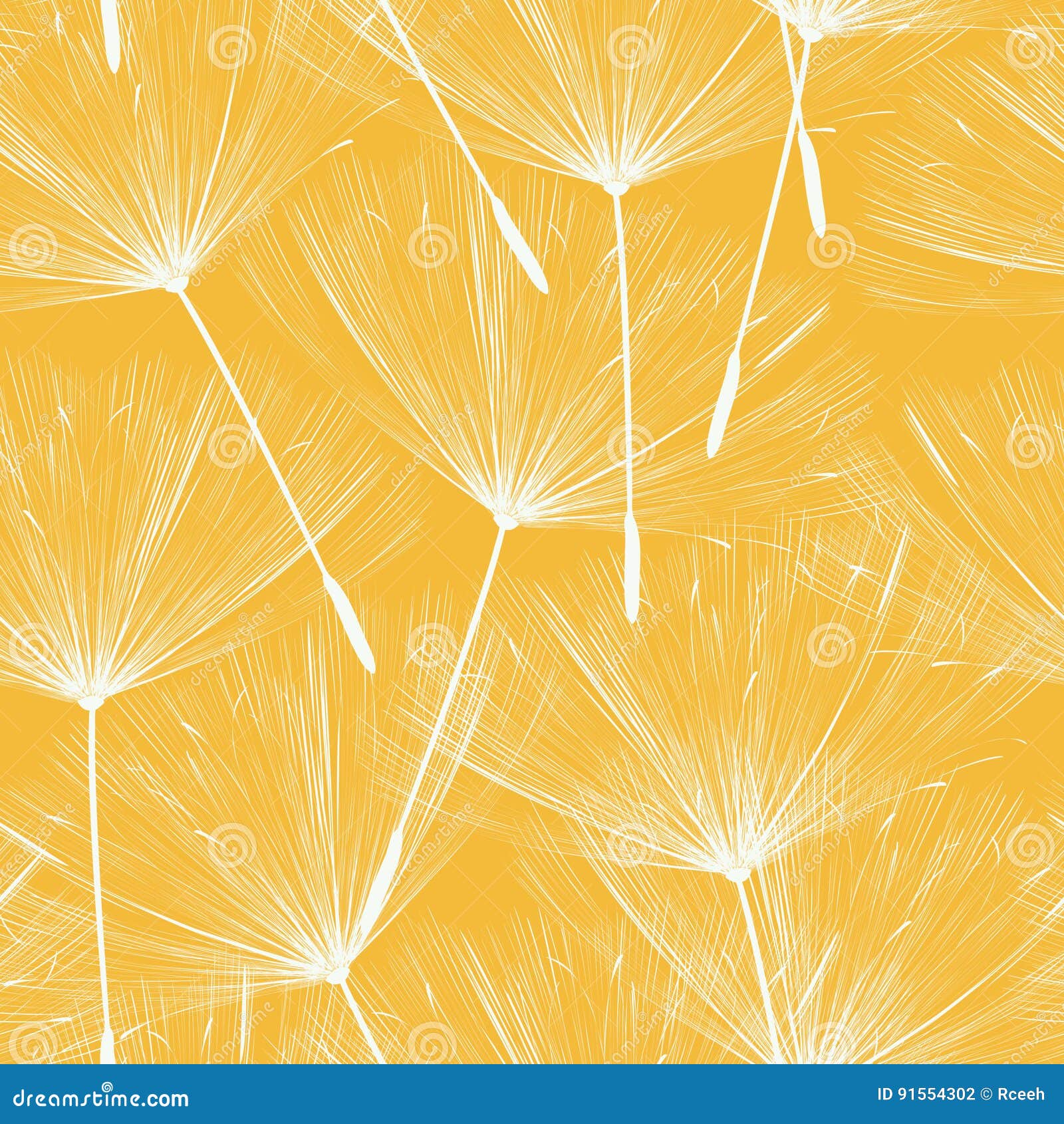 Seamless Dandelions Pattern Stock Vector - Illustration of seamless ...