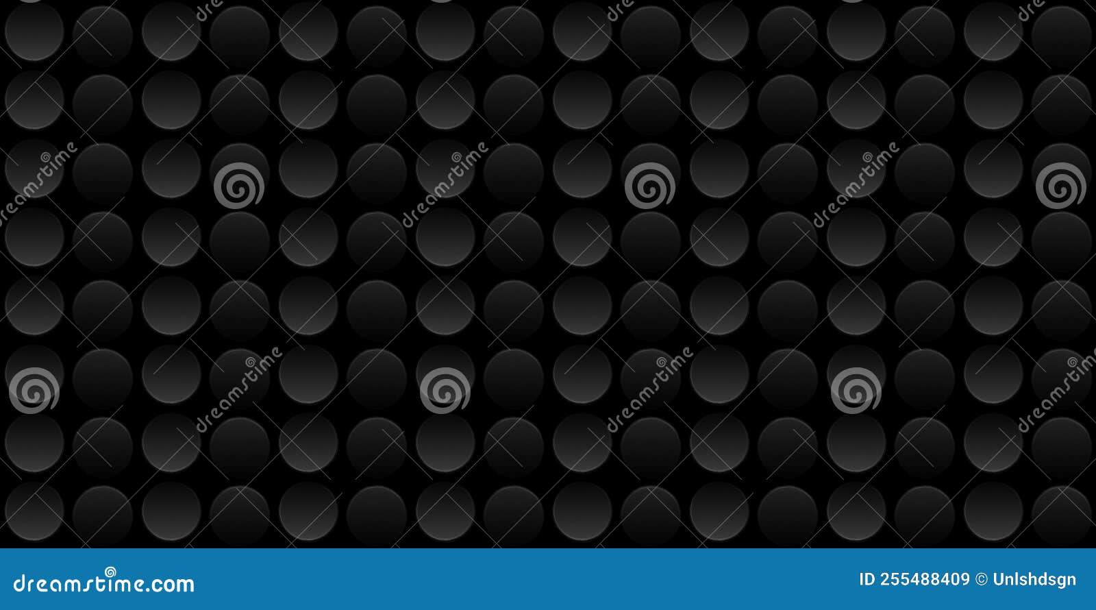Seamless Dark Black Metallic Circles Abstract Dot Grid Background ...