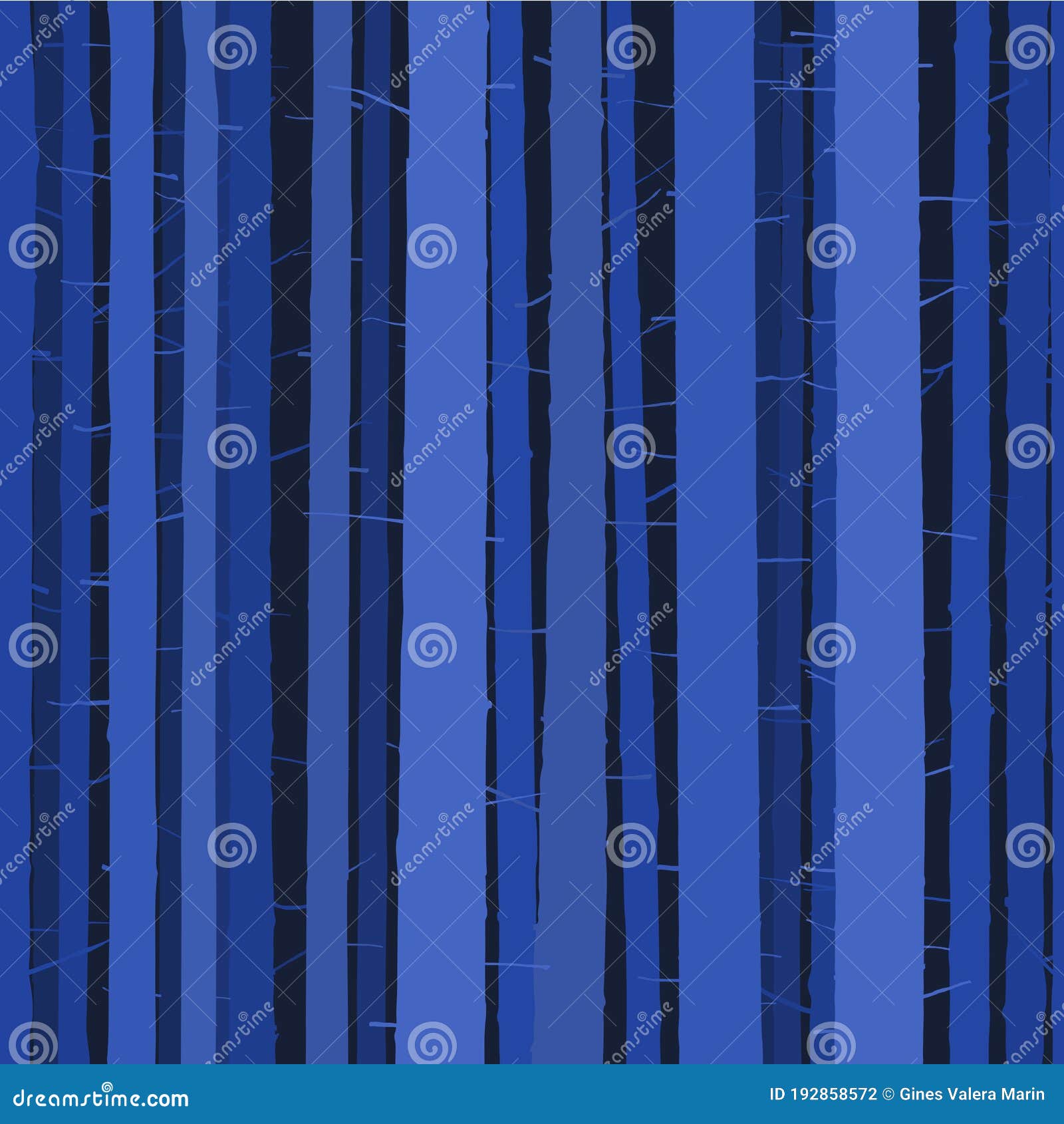 Seamless Dark Blue Forest Background Full of Tree Woods Stock ...