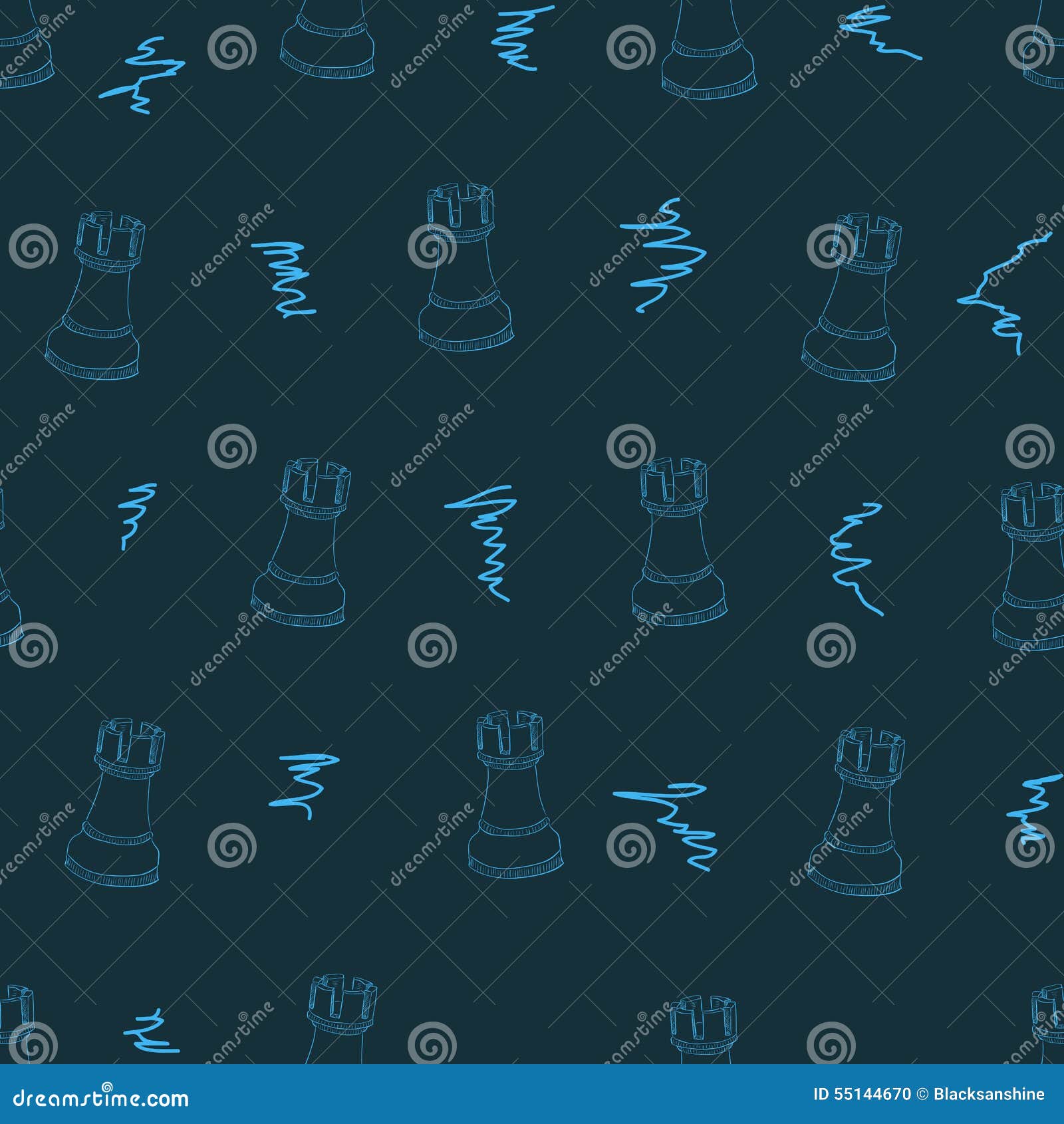 Seamless dark blue rook stock vector. Illustration of graphic - 55144670