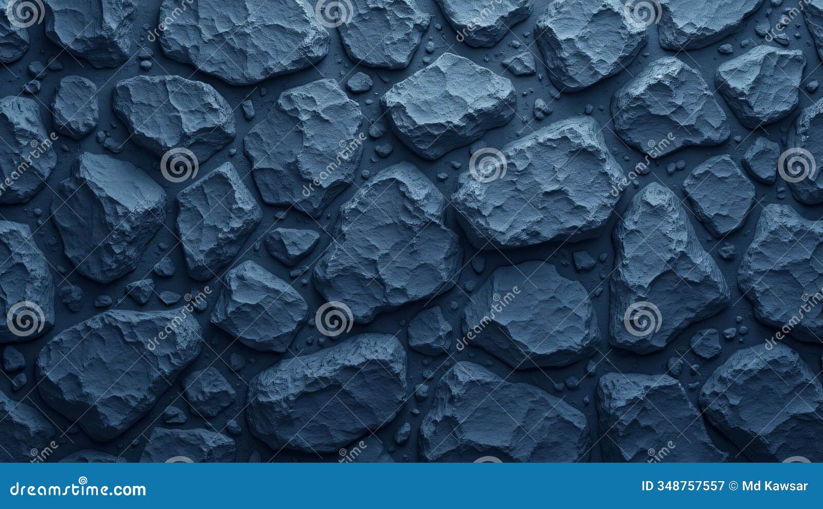 Seamless Dark Blue Stone Texture, Rough Rock Wall Pattern Background ...