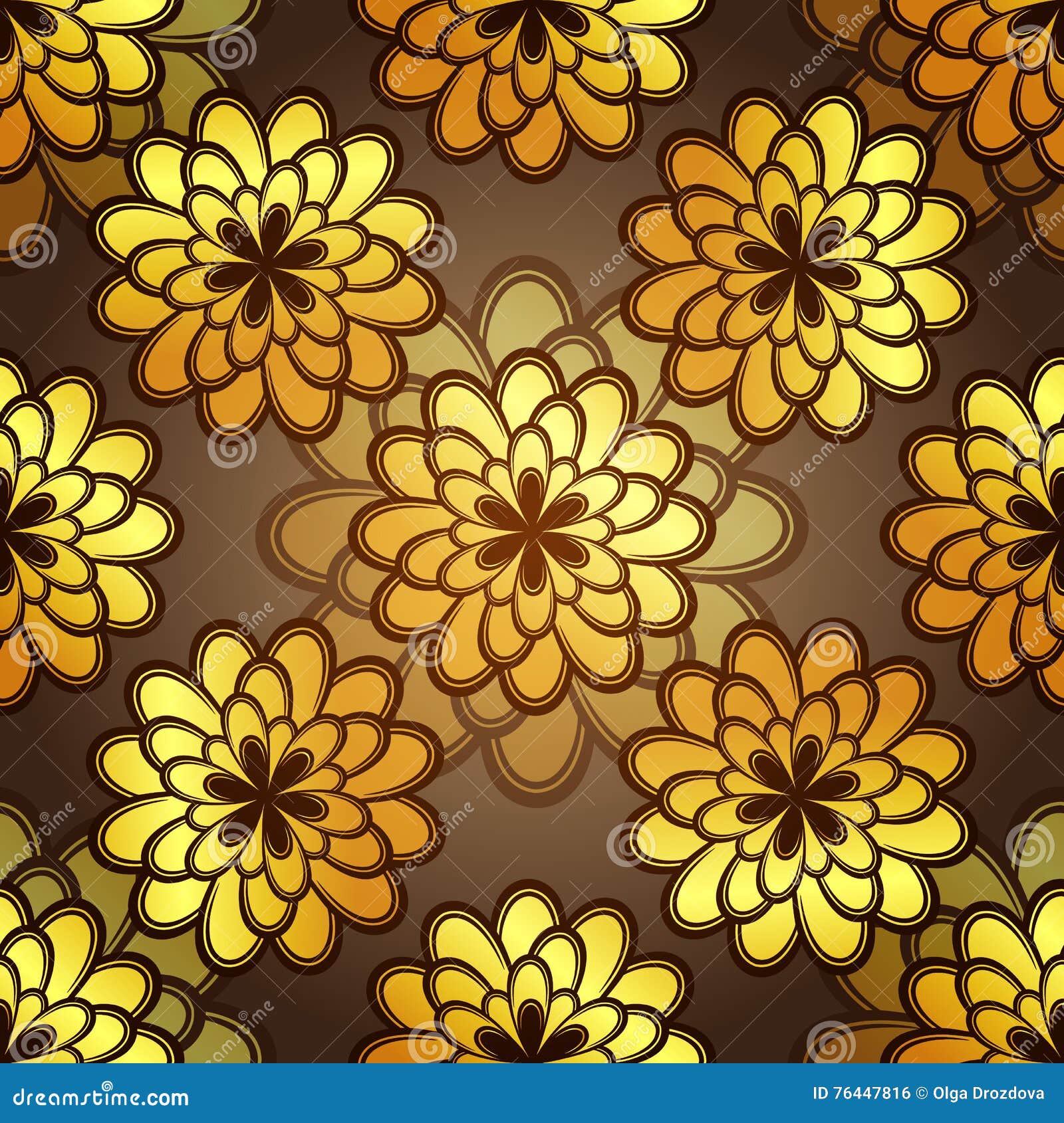 Seamless Dark Floral Pattern Stock Vector - Illustration of romantic ...
