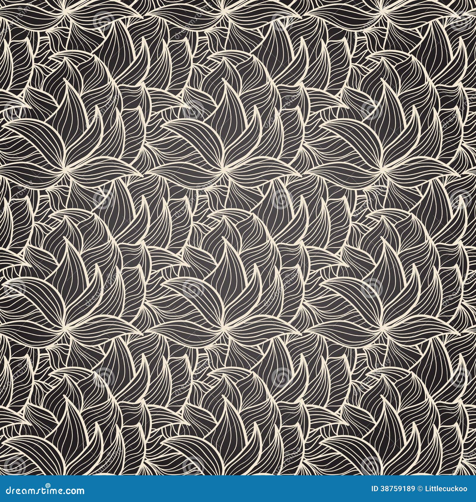 Seamless Dark Texture with Flower Stock Vector - Illustration of ...