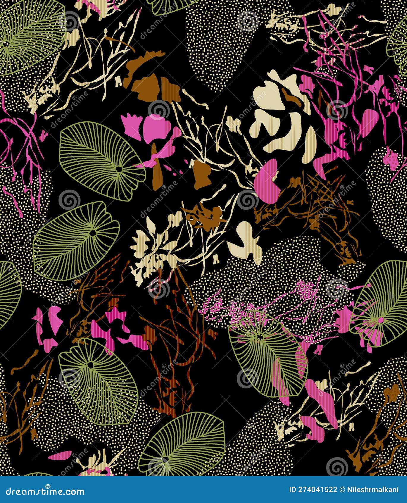 Seamless Dark Wallpaper Pattern Design Stock Illustration ...