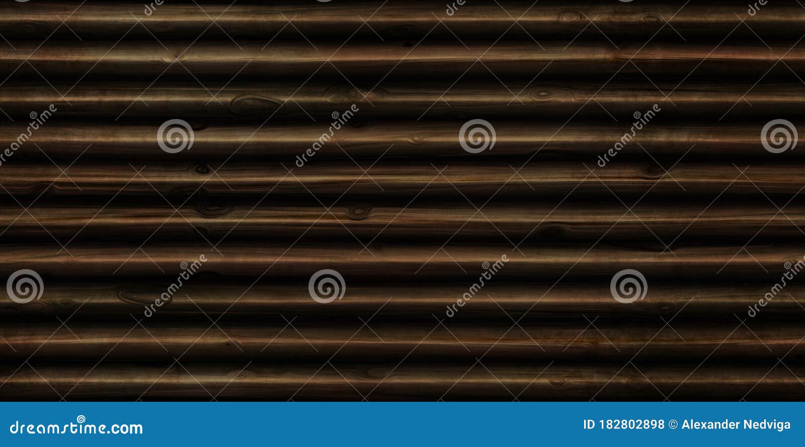 Seamless Dark Wood Logs Wall Background Texture Stock Illustration ...