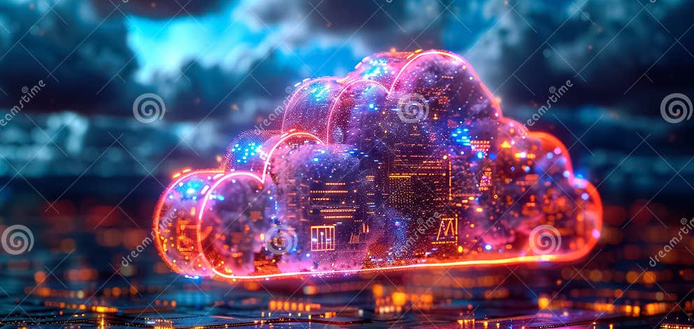 Seamless Data Migration To the Cloud with an Image Showing Data Being ...