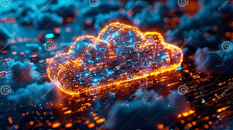 Seamless Data Migration To the Cloud with an Image Showing Data Being ...