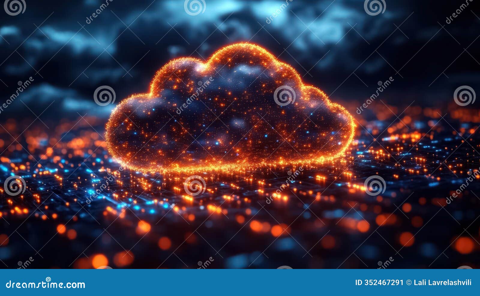 Seamless Data Migration To the Cloud with an Image Showing Data Being ...