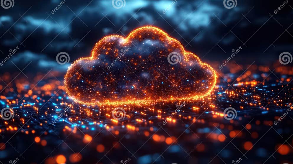 Seamless Data Migration To the Cloud with an Image Showing Data Being ...