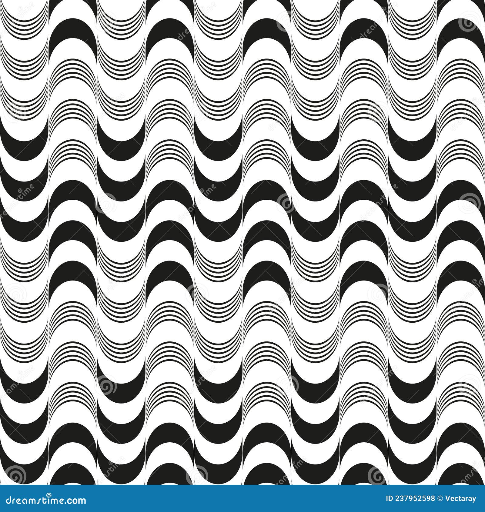 Seamless Decorative Art Deco Wave Pattern Texture Background Stock ...