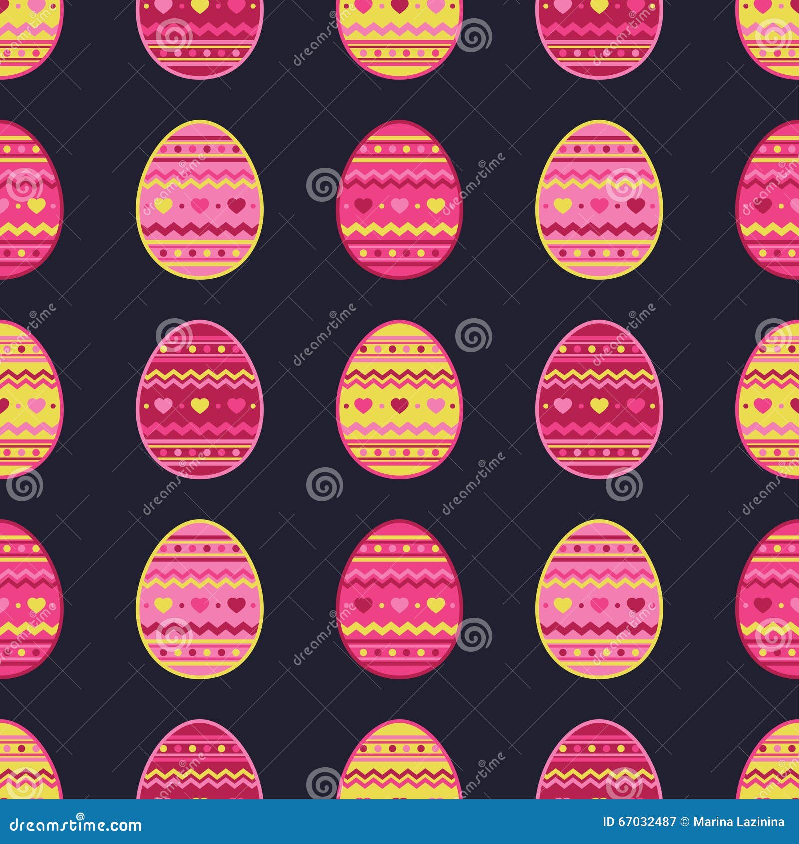 Seamless Decorative Background with Easter Eggs. Print. Cloth Design ...