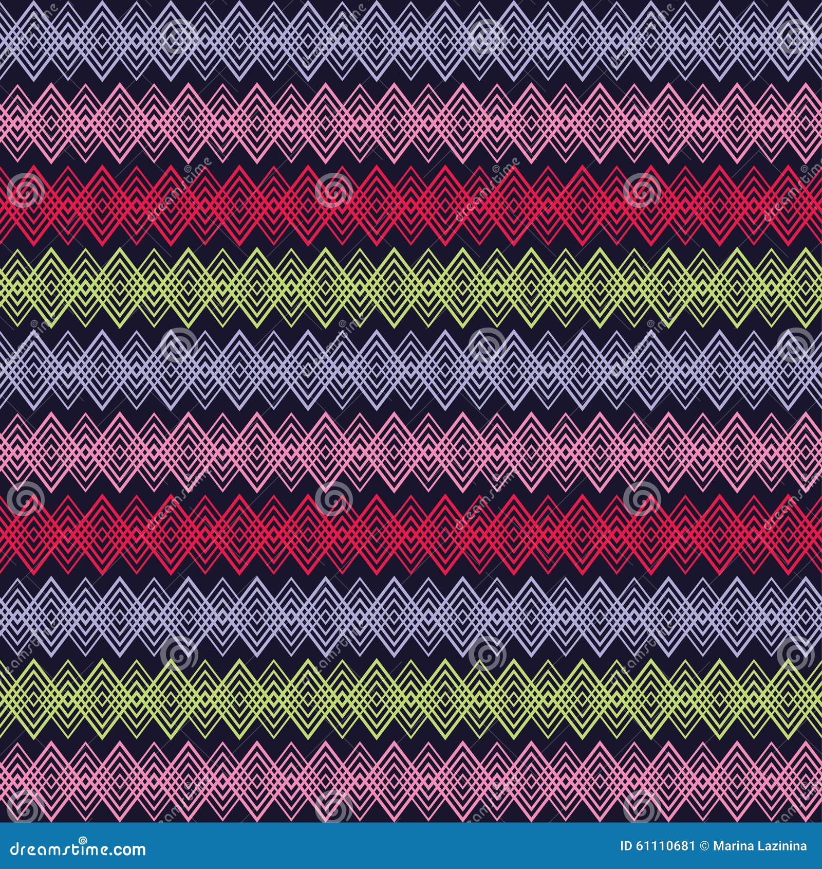 Seamless Decorative Background with with Zigzag Lines Stock ...