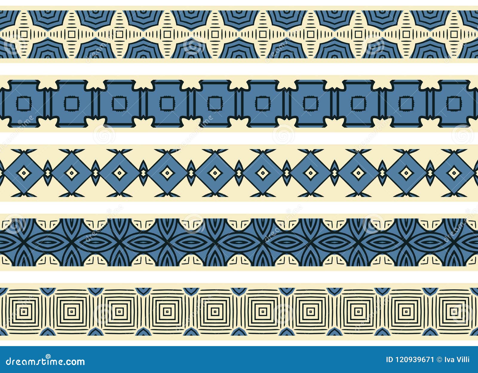 Seamless Decorative Borders Stock Vector - Illustration of element ...