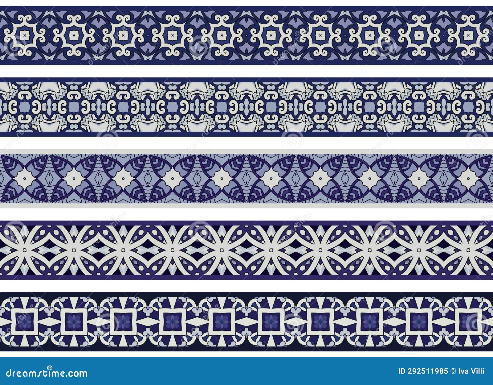Seamless Decorative Borders Stock Vector - Illustration of wallpaper ...