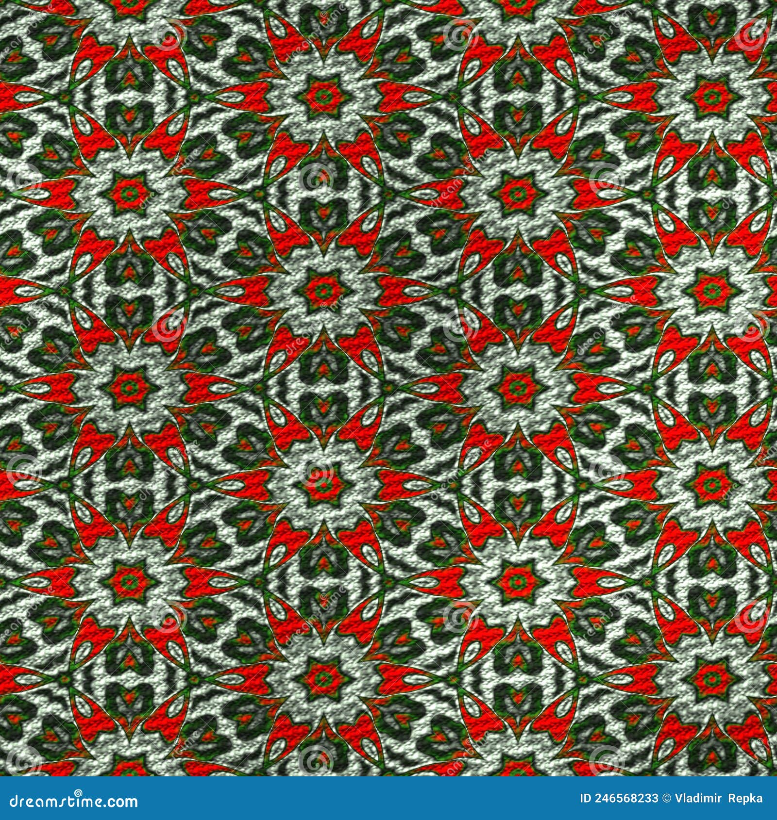 Seamless Decorative Cloth Pattern Tile Stock Illustration ...