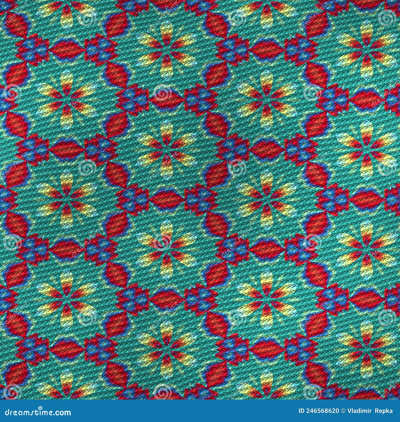 Seamless Decorative Cloth Pattern Tile Stock Illustration ...