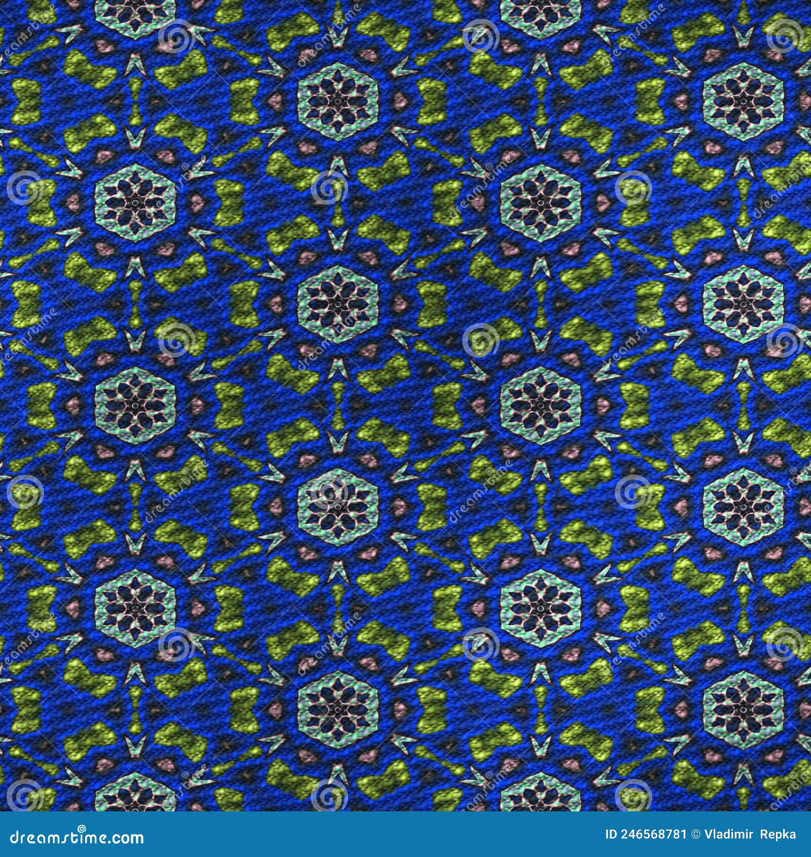 Seamless Decorative Cloth Pattern Tile Stock Illustration ...