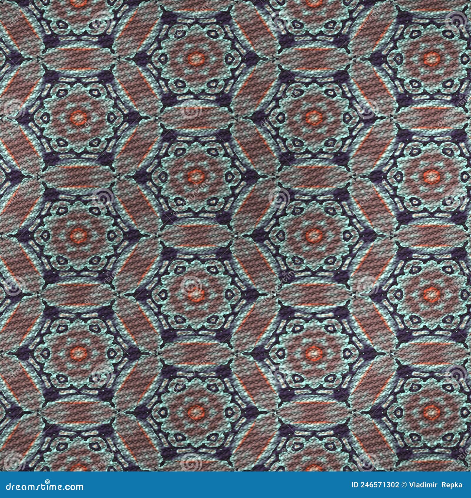 Seamless Decorative Cloth Pattern Tile Stock Illustration ...