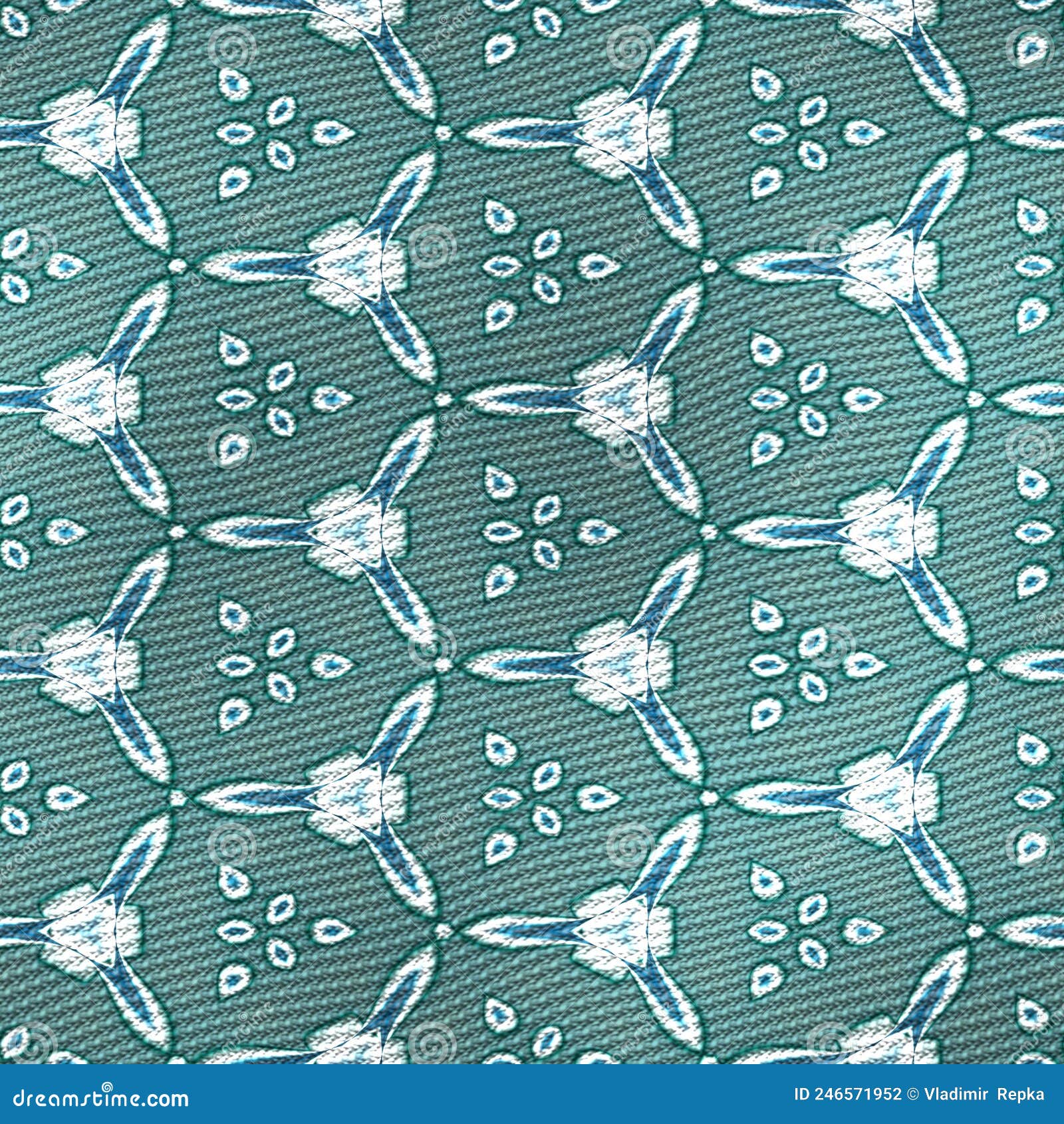 Seamless Decorative Cloth Pattern Tile Stock Illustration ...