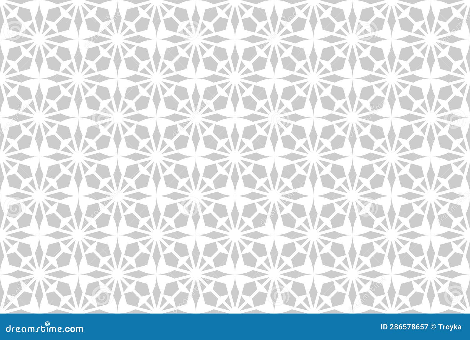 Seamless Decorative Geometric Light Grey Pattern Stock Illustration ...