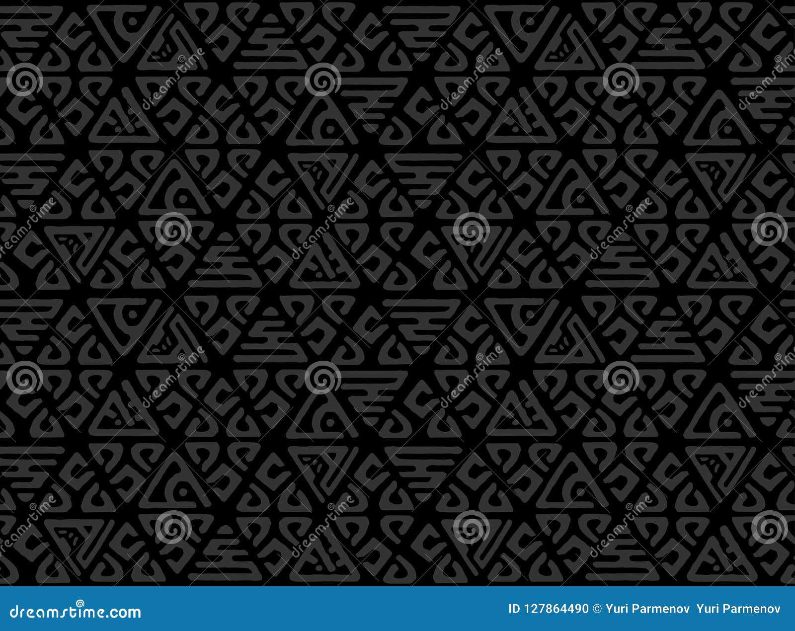 Seamless Decorative Hand Drawn Pattern. Ethnic Endless Background with ...