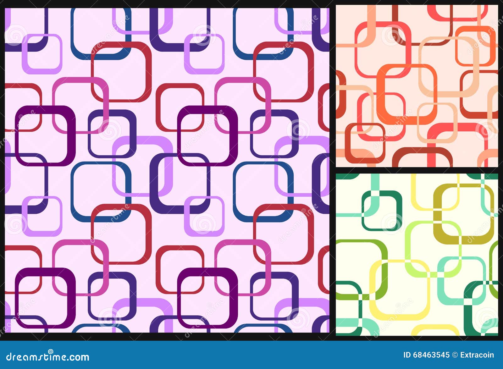Seamless Decorative Modern Squares Pattern Stock Vector - Illustration ...