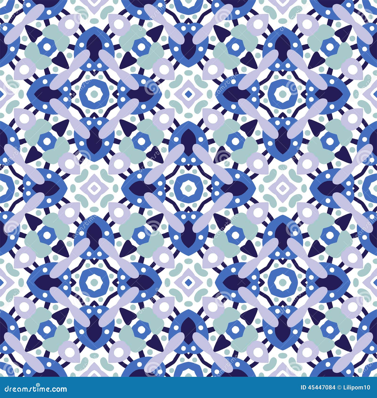 Seamless Decorative Ornate Pattern Stock Vector - Illustration of color ...