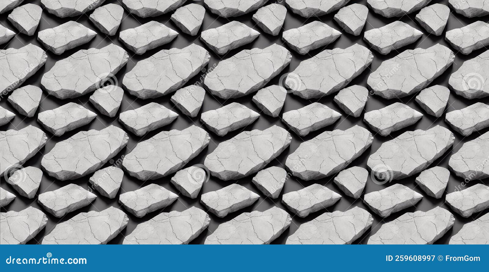 Seamless Decorative Pattern of Gray Angular Stones Stock Illustration ...