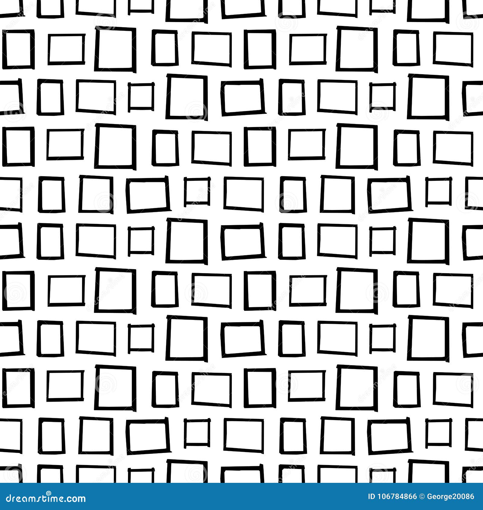 Seamless Decorative Pattern with Hand Drawn Geometry Shapes. Stock ...