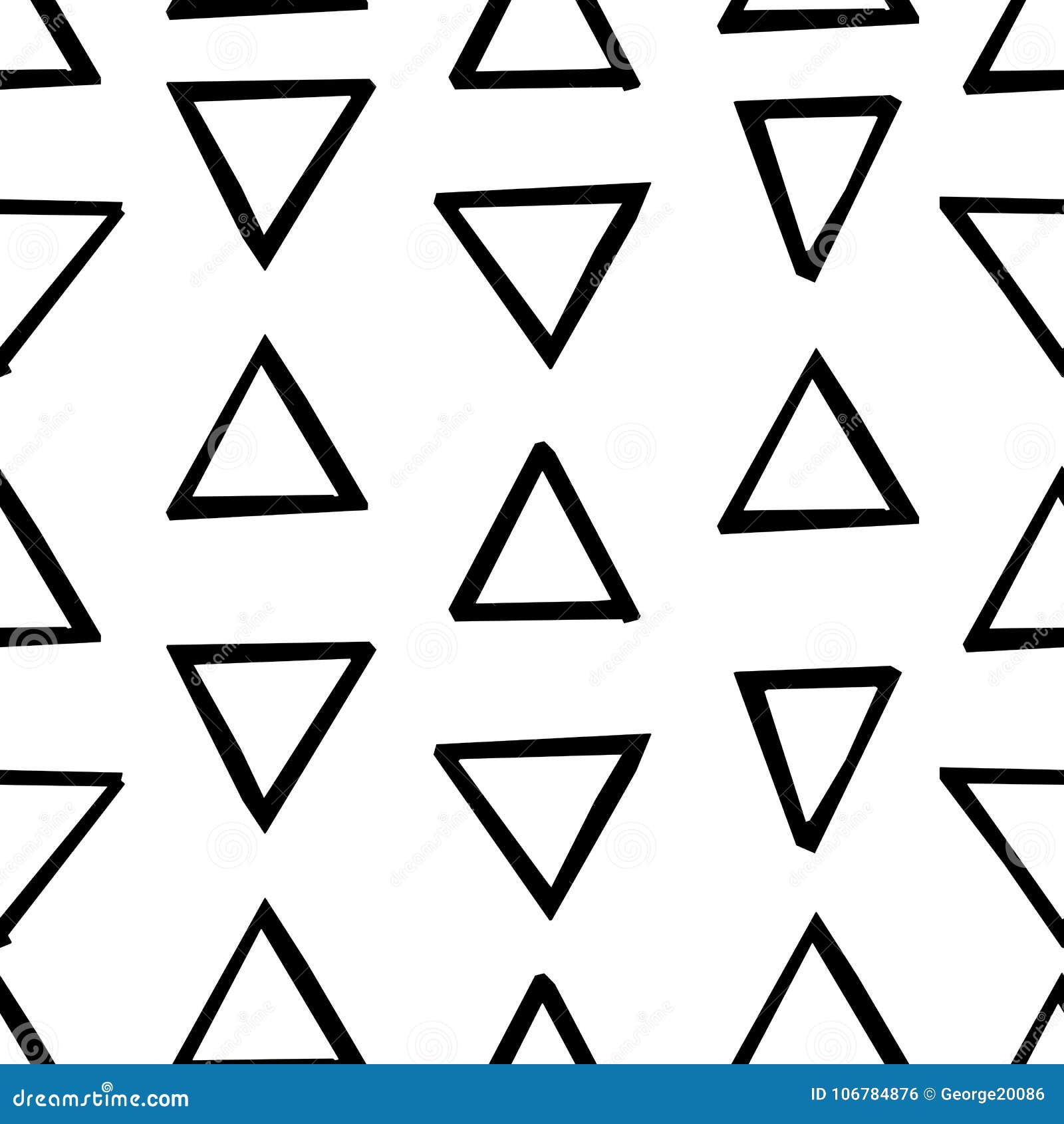 Seamless Decorative Pattern with Hand Drawn Geometry Shapes. Stock ...